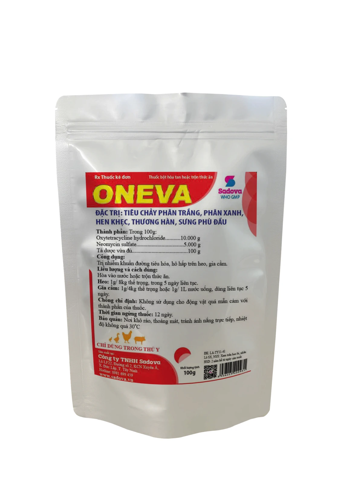 Thuốc bột hòa tan hoặc trộn thức ăn - ONEVA - Công ty Sadova